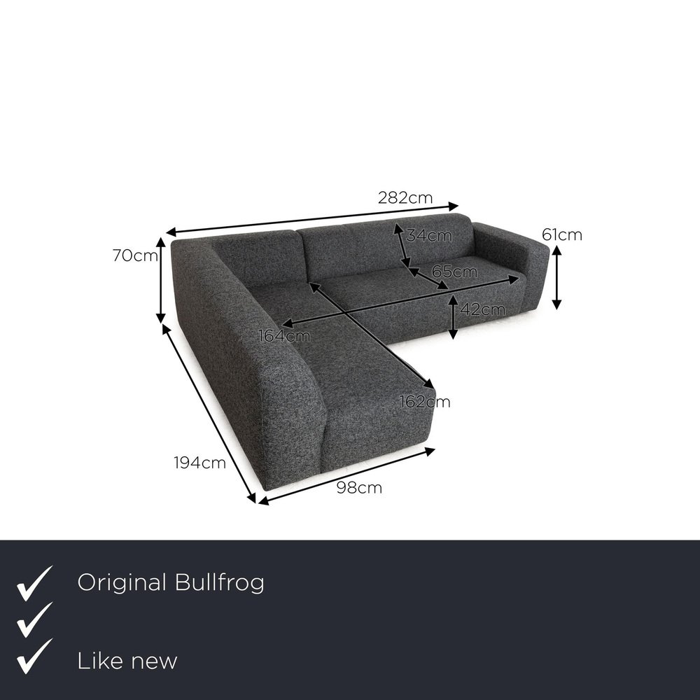 Bullfrog Camp Fabric Corner Sofa in Grey for sale at Pamono