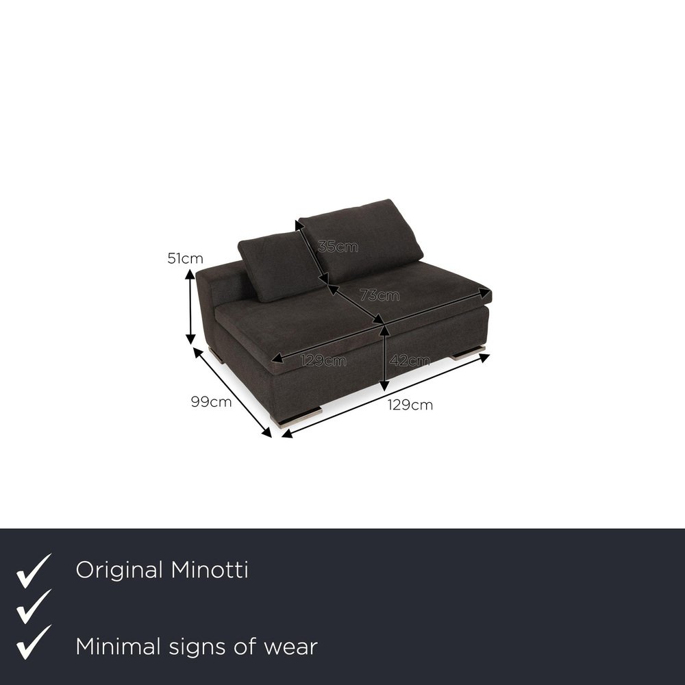 Moore Fabric Two-Seater Grey Sofa from Minotti for sale at Pamono