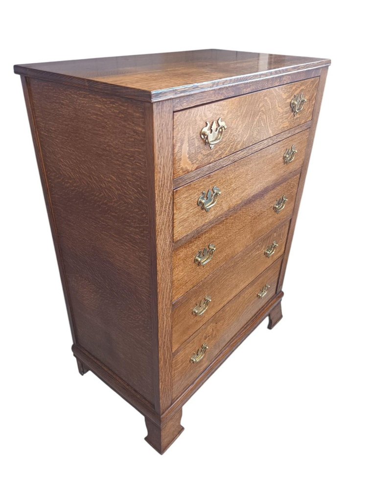 Vintage Edwardian Chest of Drawers in Oak for sale at Pamono