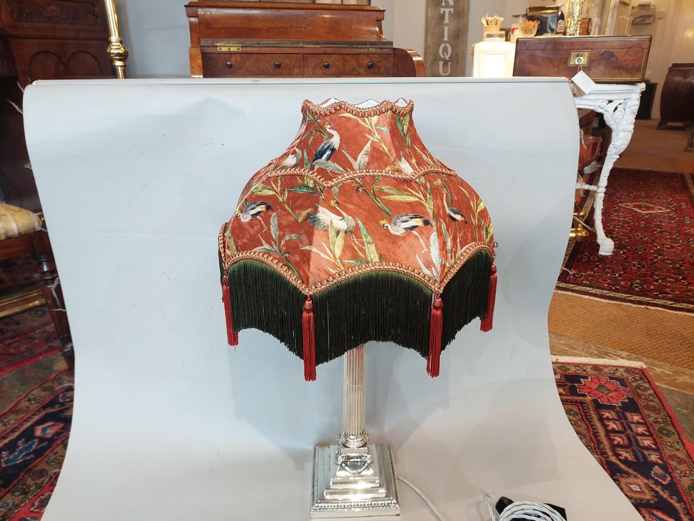 Neoclassical Silver Plated Table Lamp for sale at Pamono