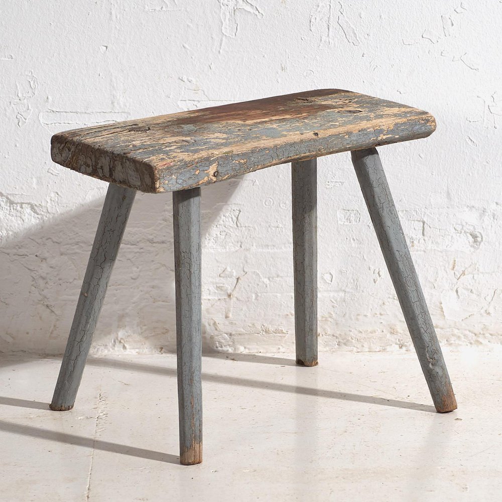 Antique Primitive Style Stool, 1920s for sale at Pamono