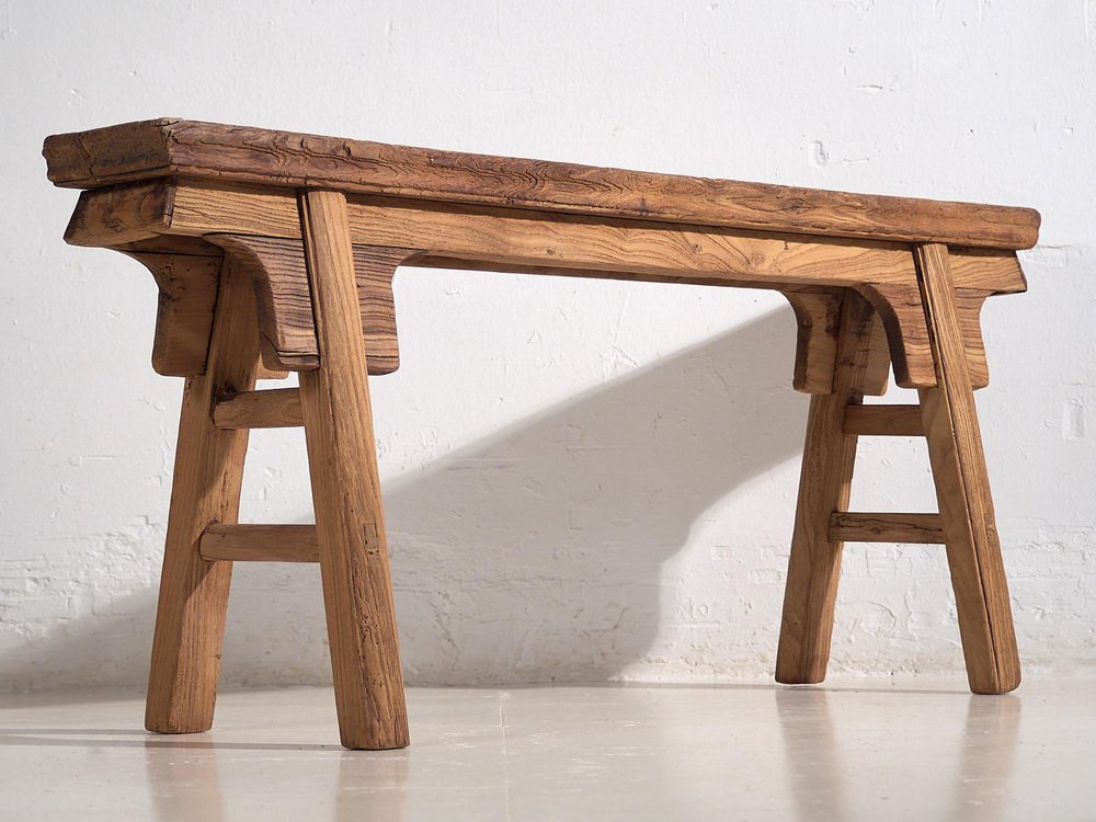 Antique Asian Style Entryway Bench, 1870s for sale at Pamono