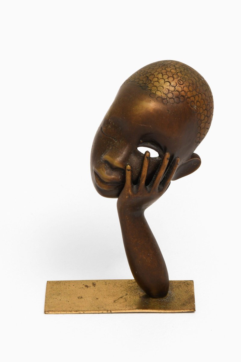 Sculpture in Brass by Karl Hagenauer, 1950s for sale at Pamono