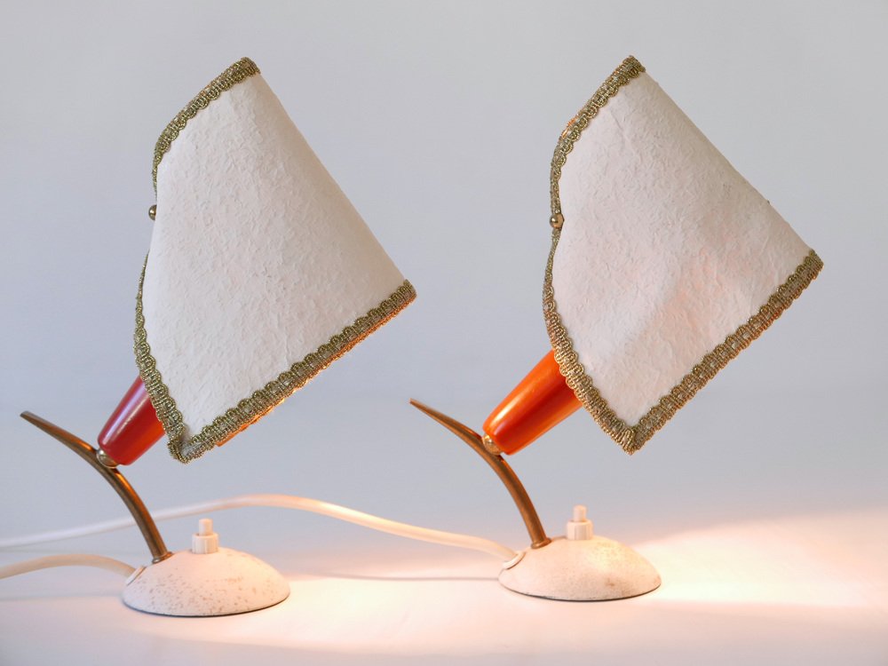 Mid-Century Modern Bedside Table Lamps, Germany, 1950s, Set of 2 for ...