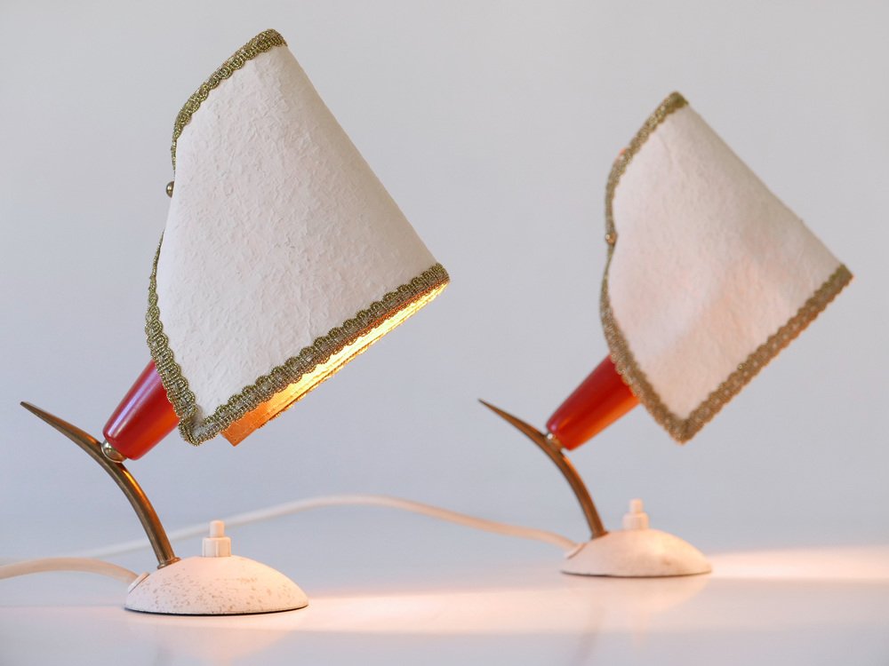 Mid-Century Modern Bedside Table Lamps, Germany, 1950s, Set of 2 for ...