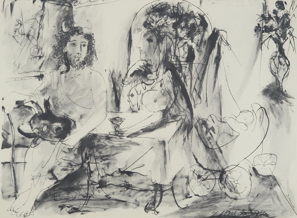 Pablo Picasso, The Mask, Lithograph and Stencil for sale at Pamono