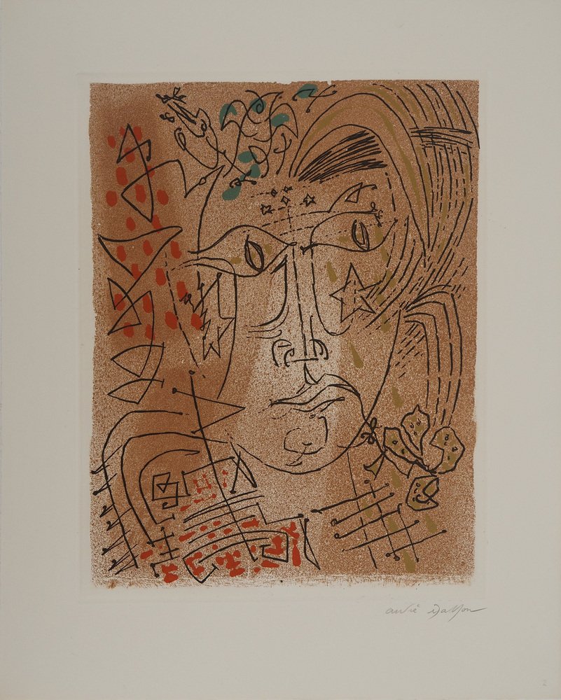 André Masson, Face of a Woman with Birds, Original Engraving for sale ...