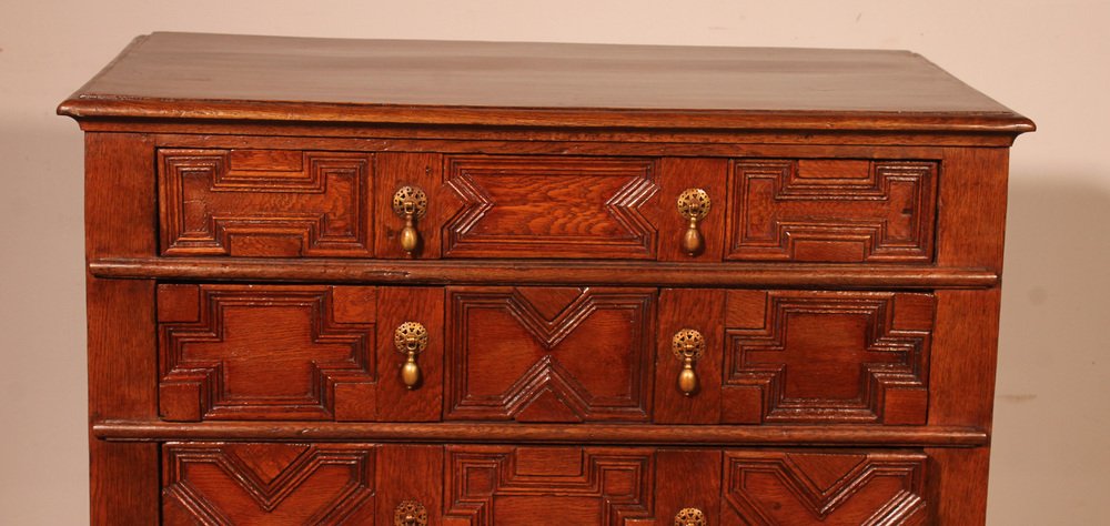 Jacobean Oak Commode, 17th Century for sale at Pamono