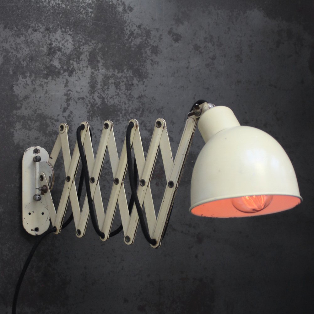Vintage Industrial Metal Scissor Wall Light for sale at Pamono