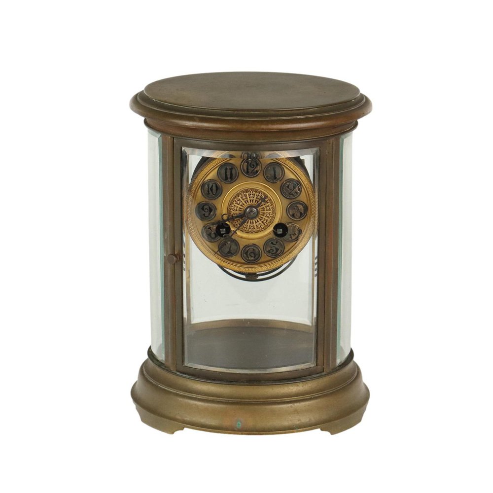 Vintage Bronze Table Clock for sale at Pamono