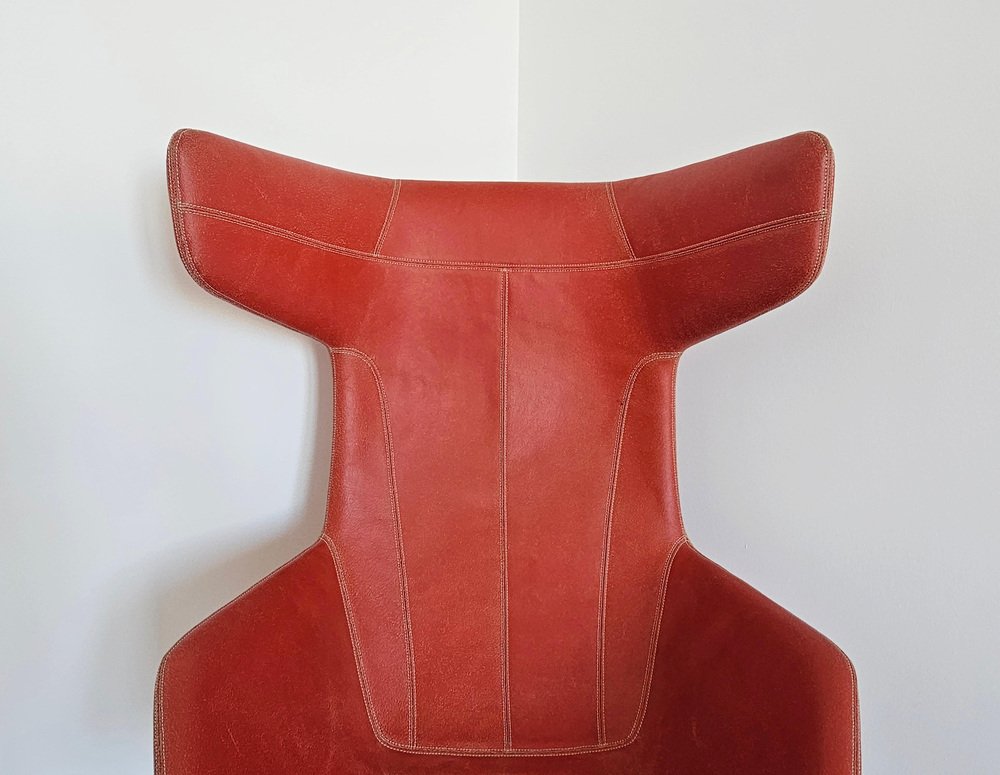 Set of Take a Line for a Walk Lounge Chair and Ottoman attributed to ...