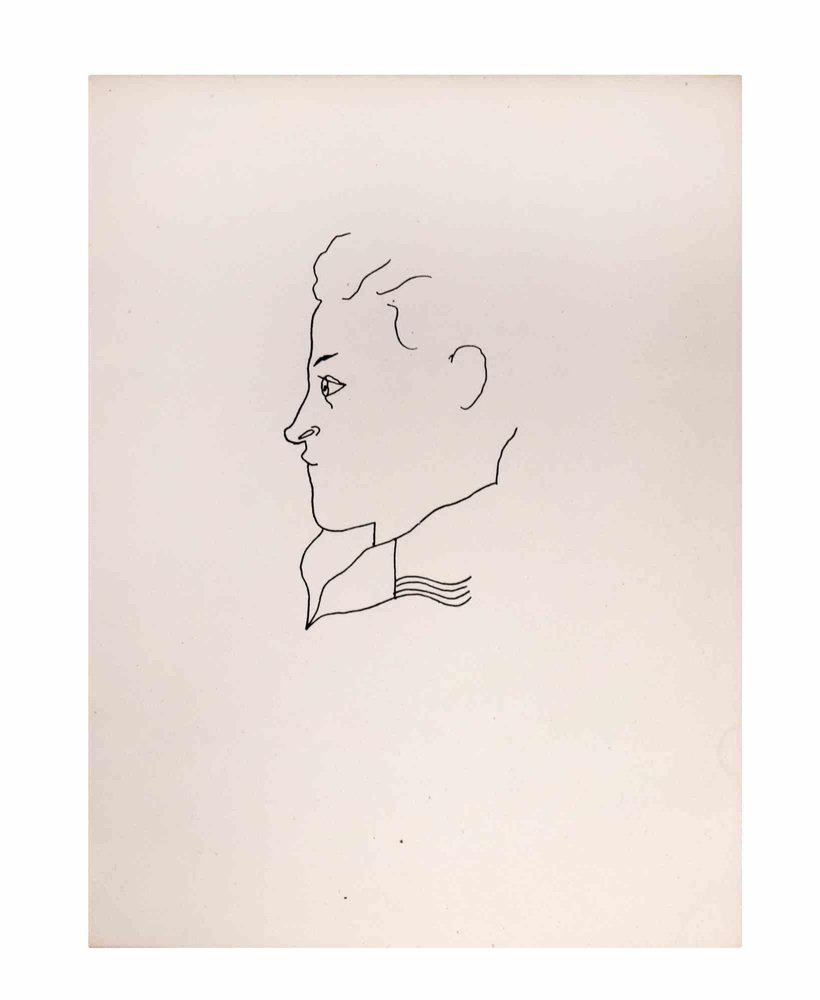 Jean Cocteau, Portrait de Jean Desbordes, Lithograph, 1929 for sale at ...