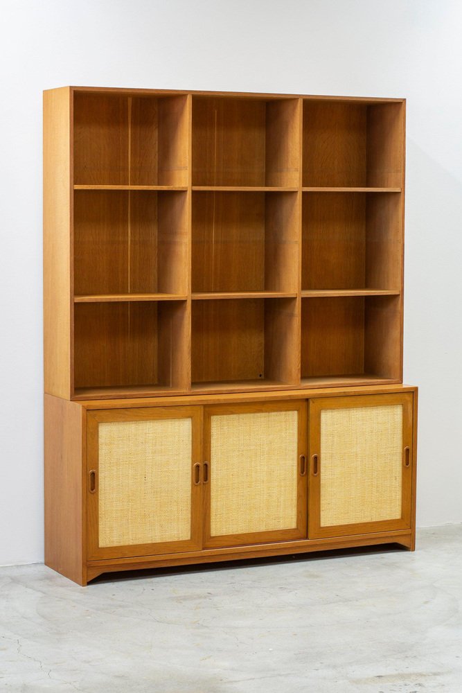 Book Shelf with Rattan by Alf Svensson, 1950s for sale at Pamono