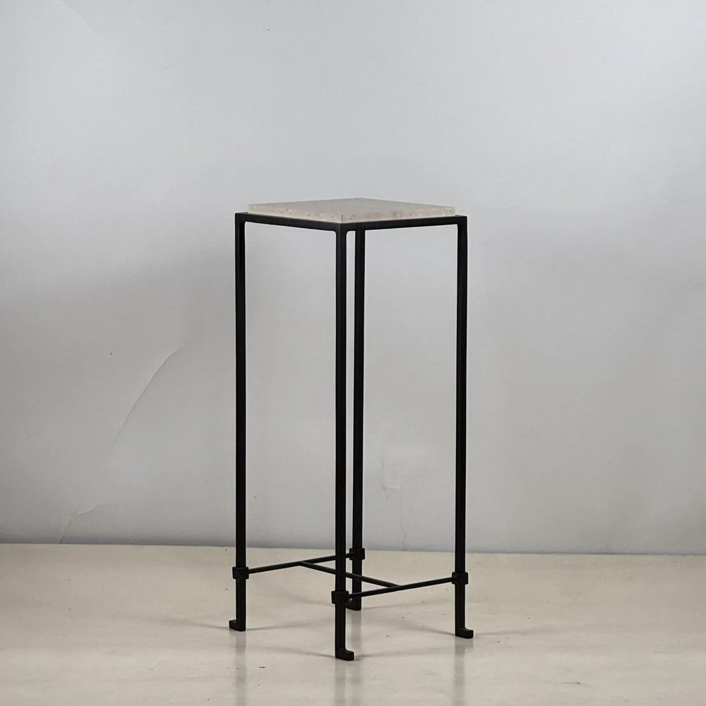 Slender Diagramme Travertine Side Table by Atelier Cabanel for sale at ...