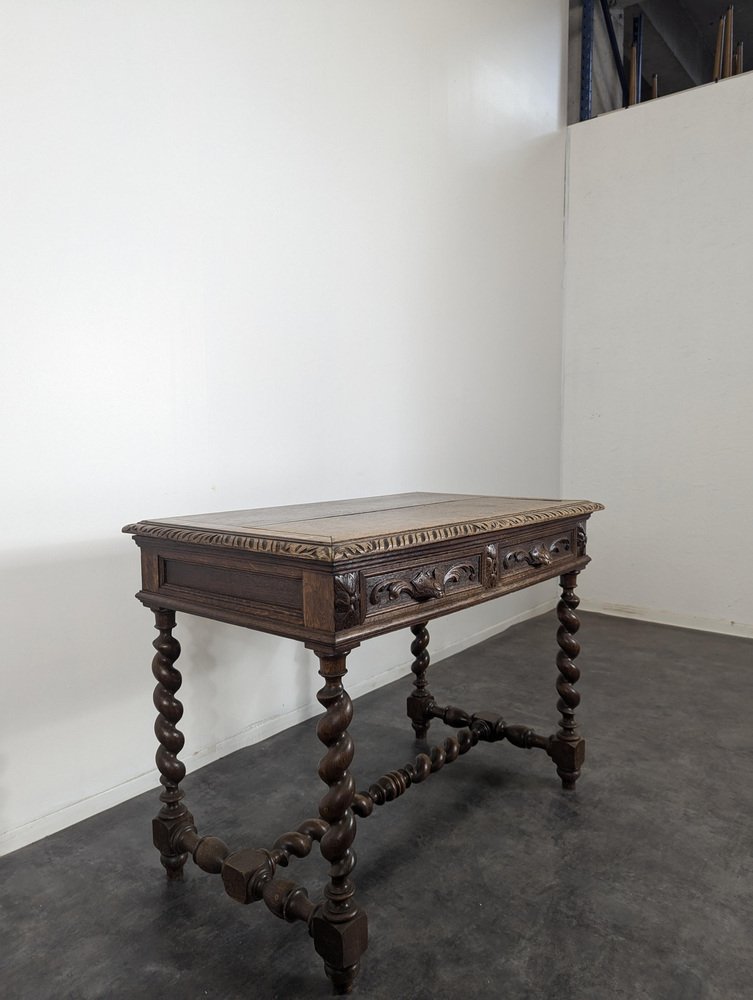Louis XIII Style Oak Desk for sale at Pamono