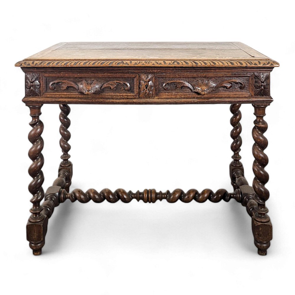 Louis XIII Style Oak Desk for sale at Pamono