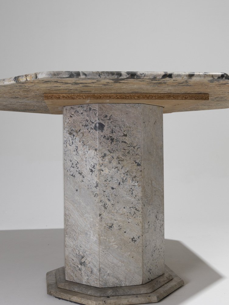 Octagonal Marble Dining Table, 1970s for sale at Pamono