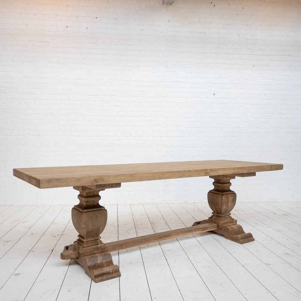 Large Oak Monastery Dining Table, 1950 for sale at Pamono