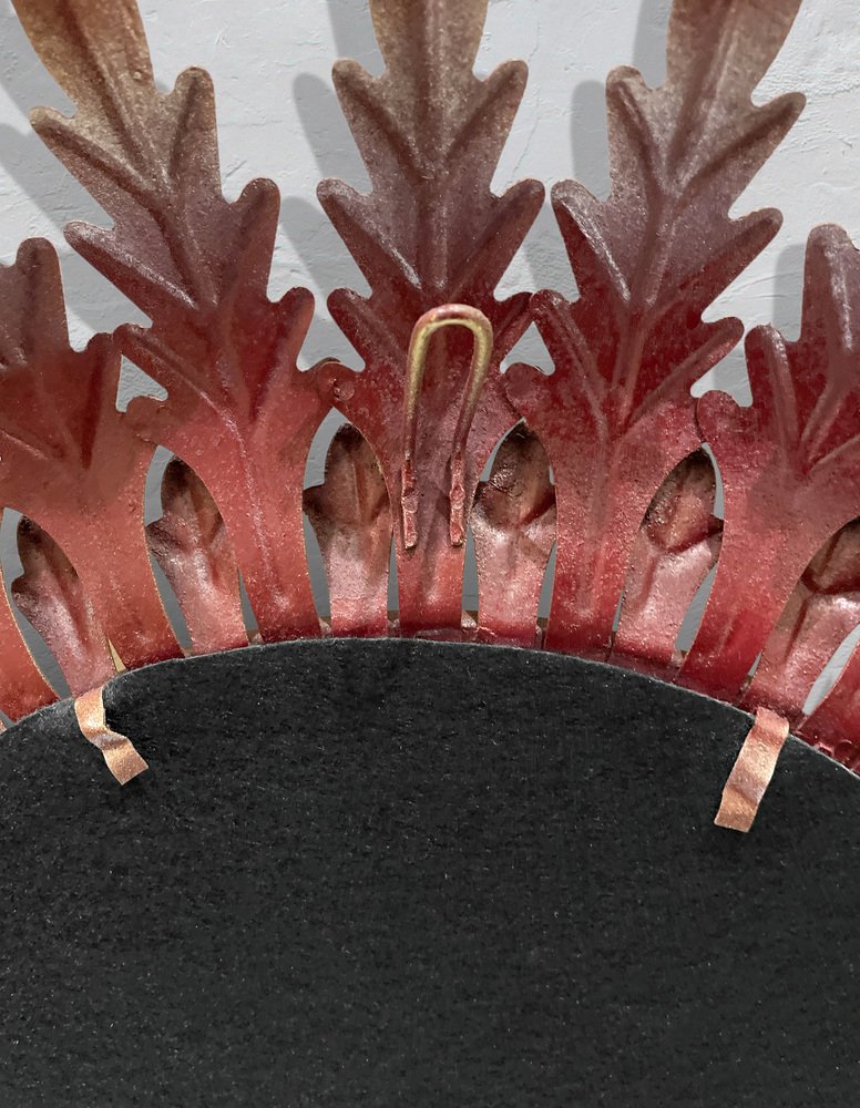 Wrought Iron Sun Mirror for sale at Pamono