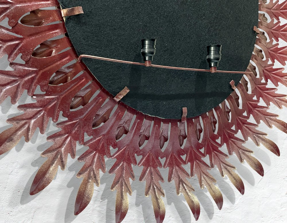 Wrought Iron Sun Mirror for sale at Pamono