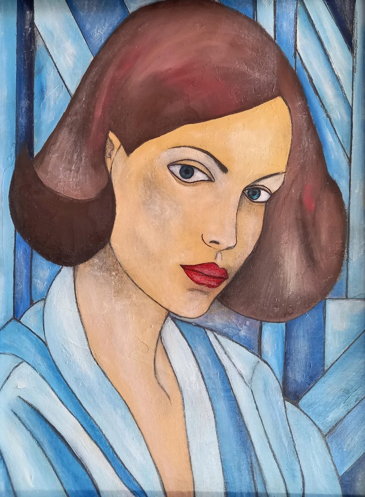 Christopher Barrow, Sarah, Oil Painting, 2024 for sale at Pamono