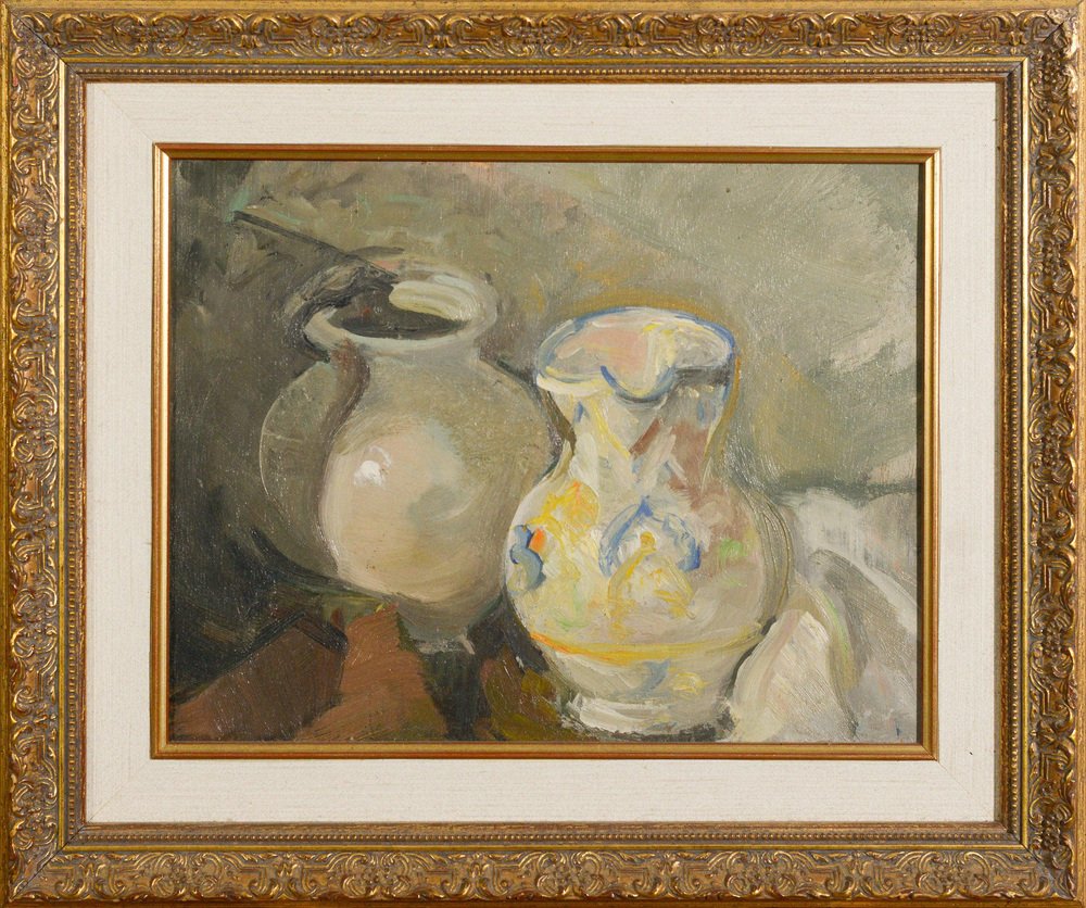 Colourist Still Life with Jug, Oil on Board for sale at Pamono