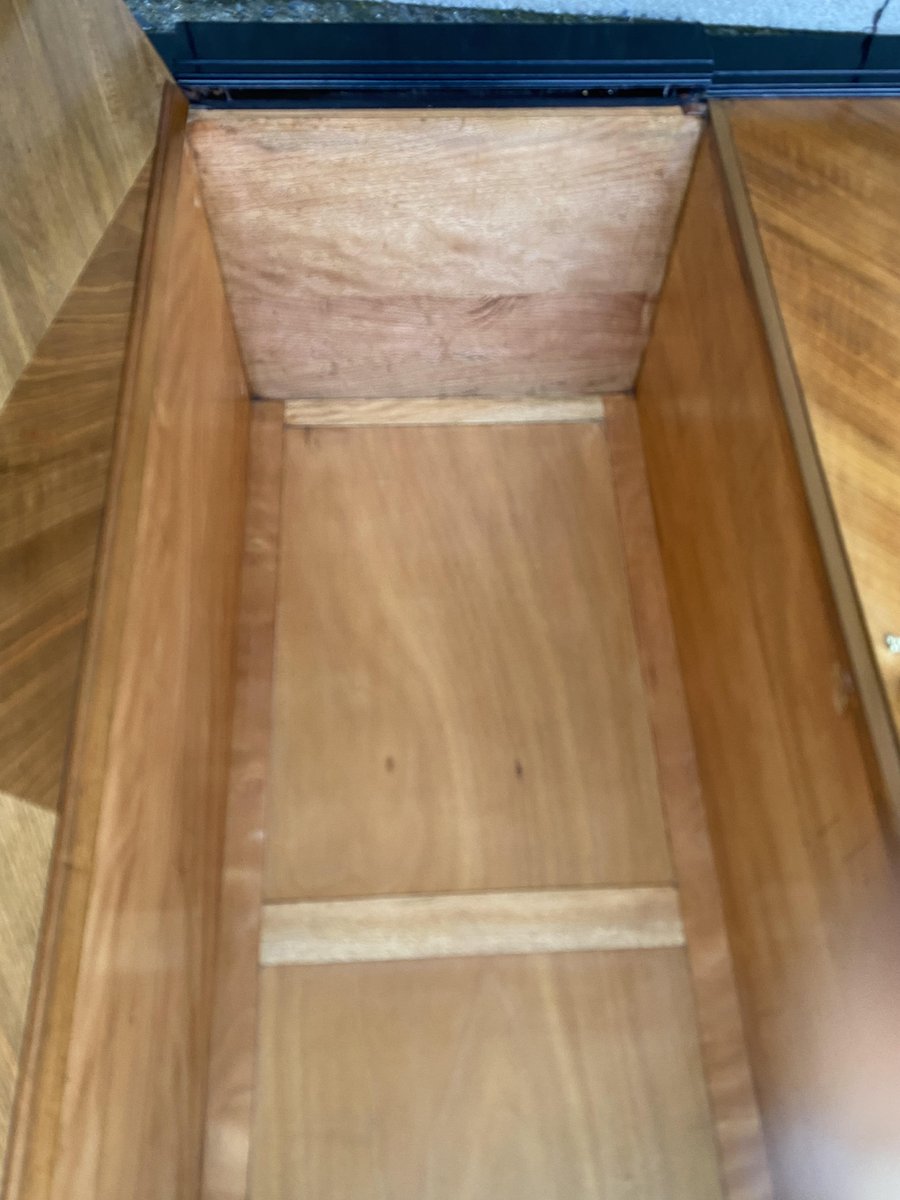 Art Deco Geometric Stepped Triple Wardrobe, 1920s for sale at Pamono