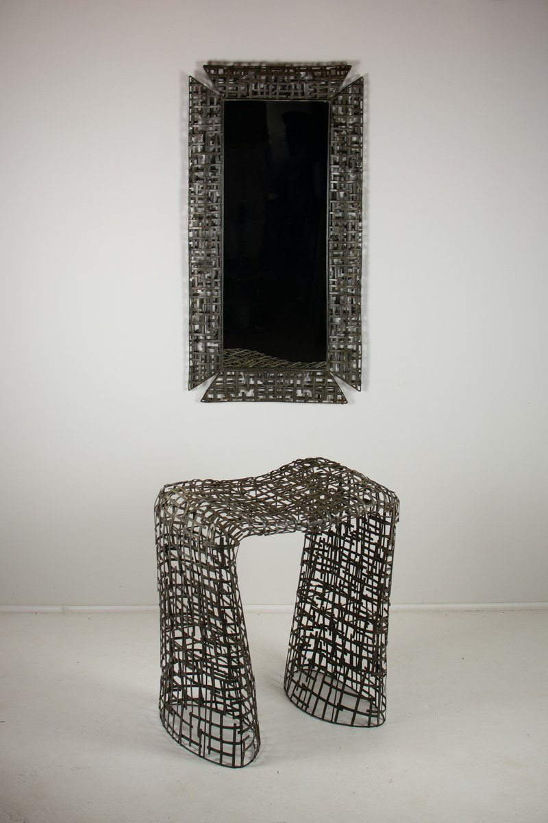 Brutalist Console Table and Mirror, Spain, 1970s, Set of 2 for sale at ...