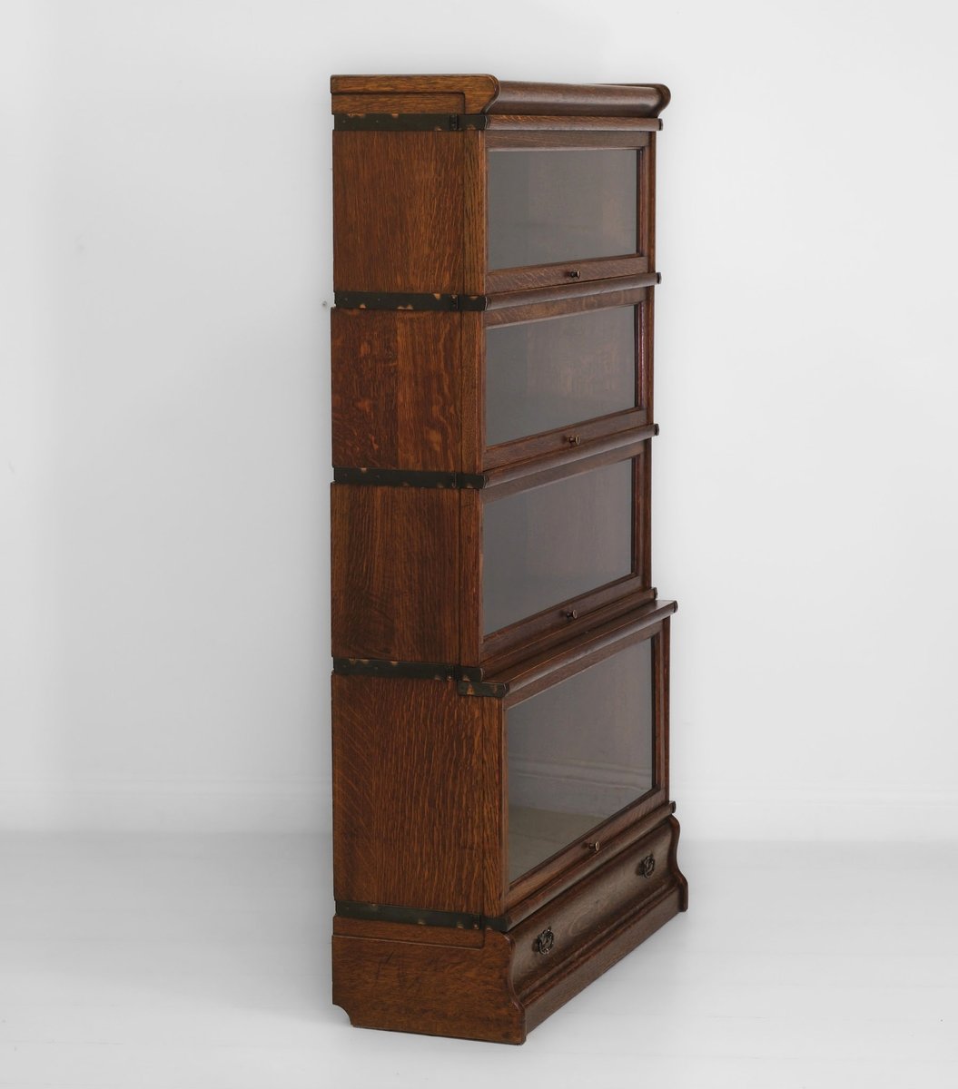 Edwardian Oak 5-Section Bookcase from Globe Wernicke, 1900s for sale at ...