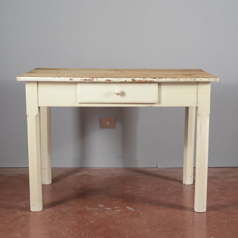 Painted Fir Kitchen Table, Early 1900s for sale at Pamono