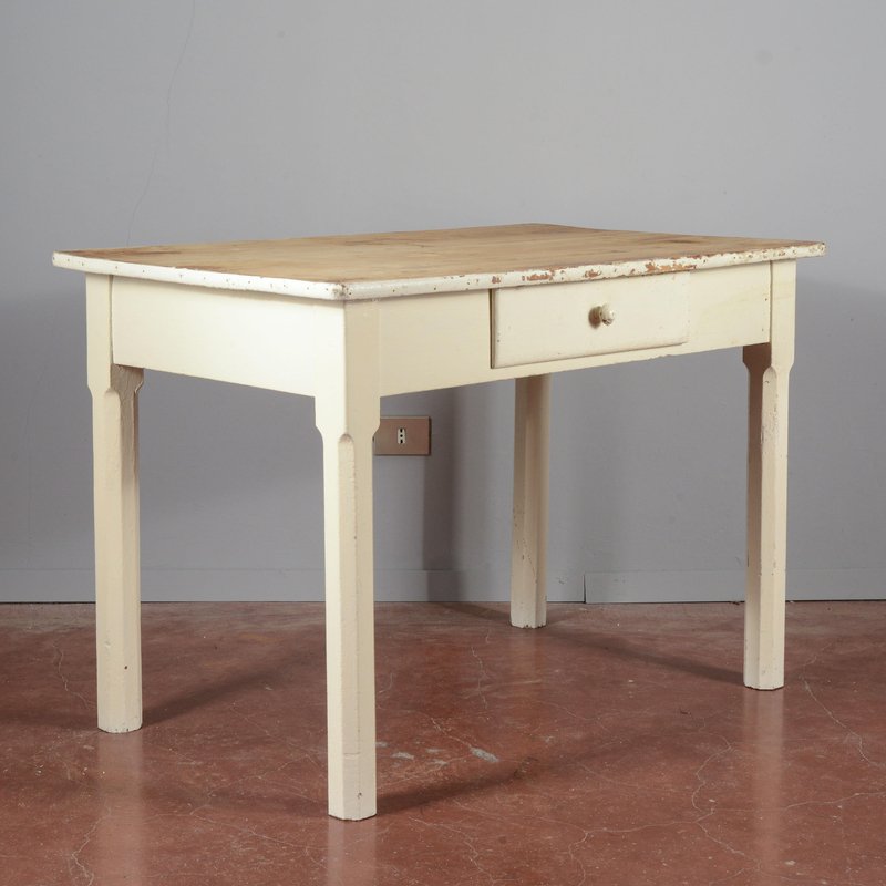 Painted Fir Kitchen Table, Early 1900s for sale at Pamono