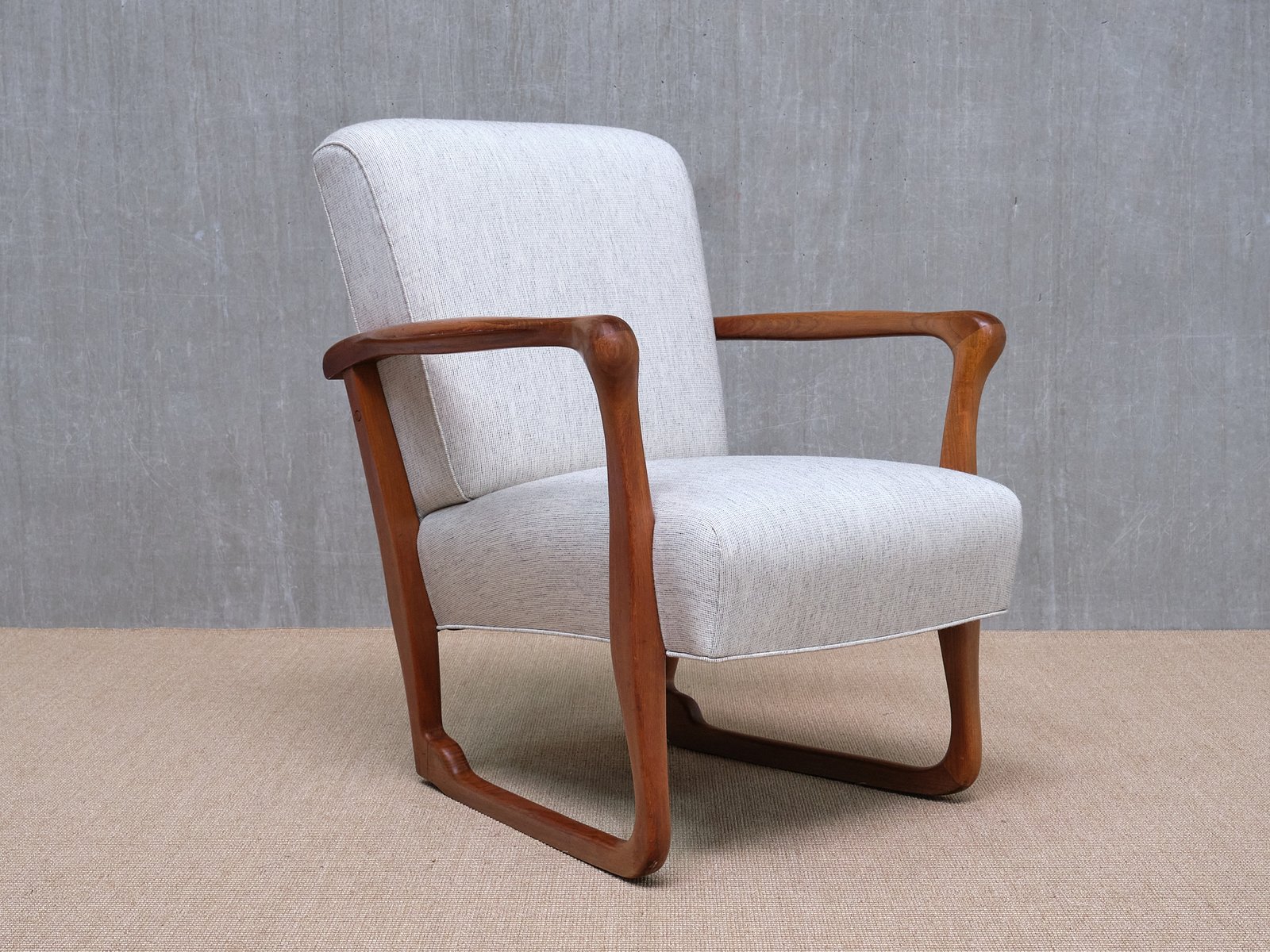 Armchair in Sculpted Teak by Ole Jacobsen for C. B. Hansen, Denmark ...