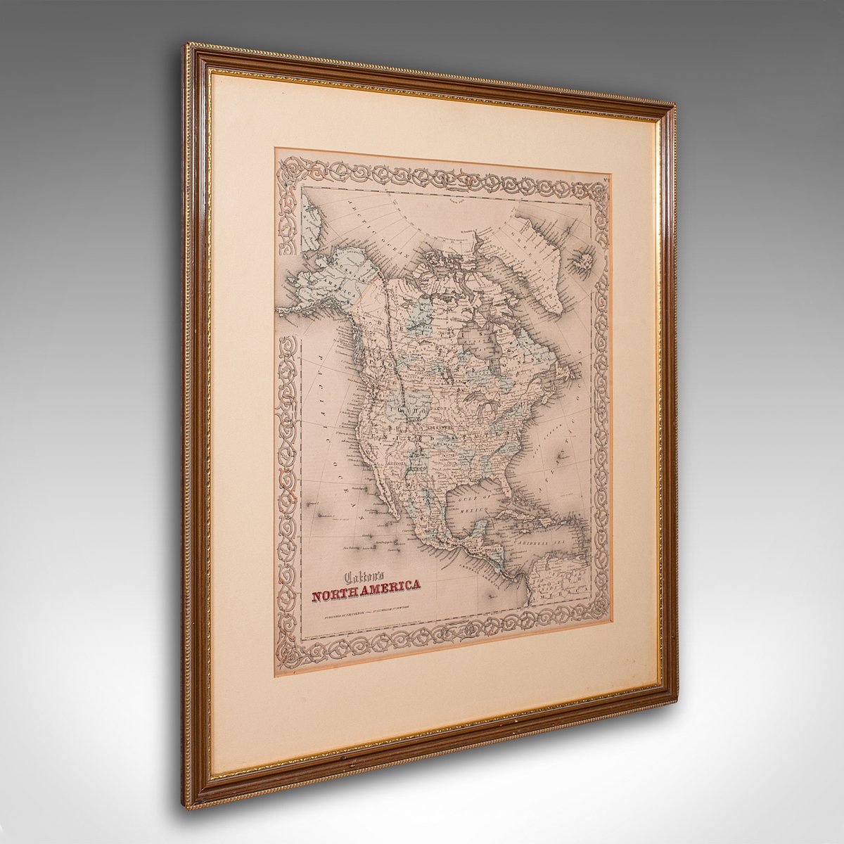 Antique Victorian North America Map for sale at Pamono