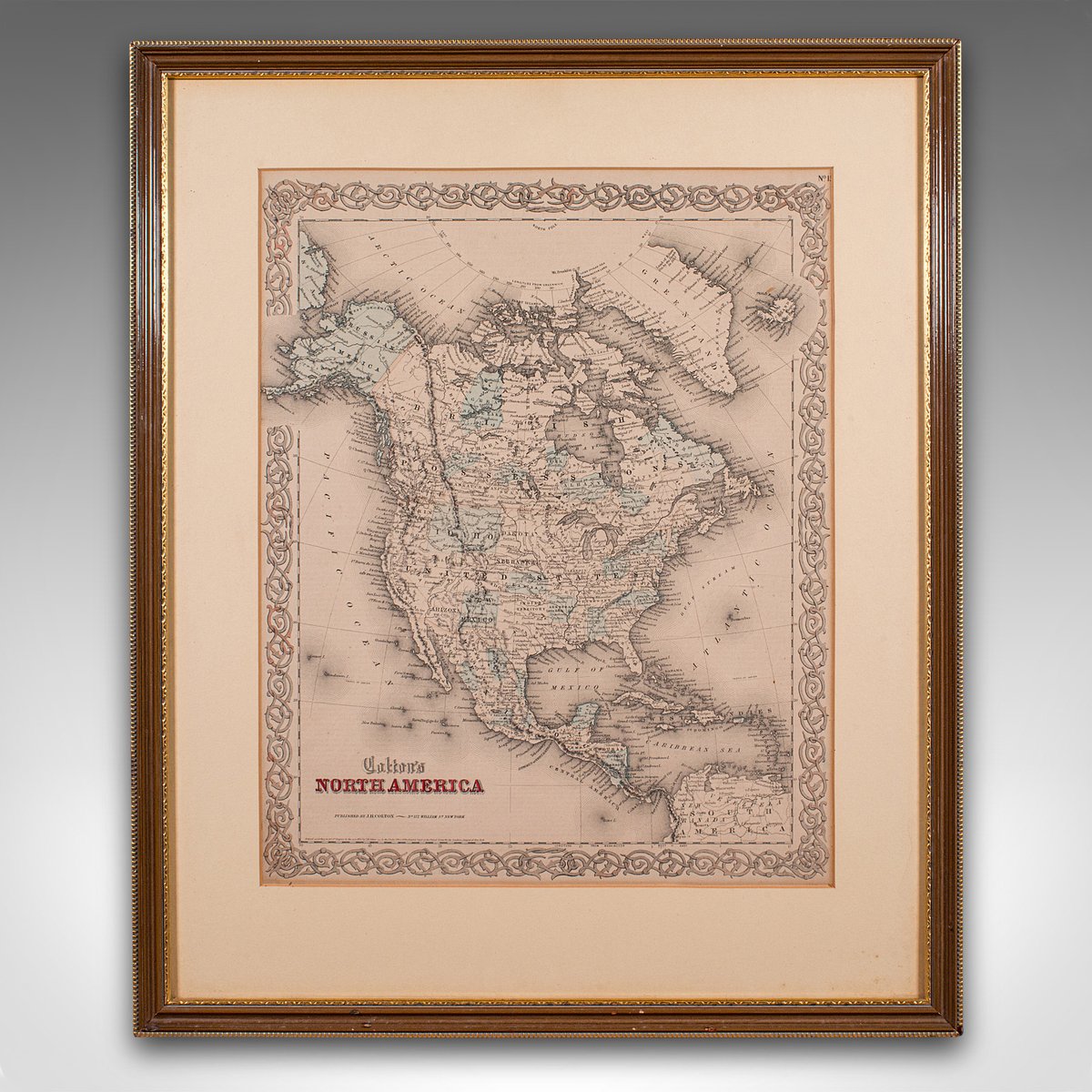 Antique Victorian North America Map for sale at Pamono