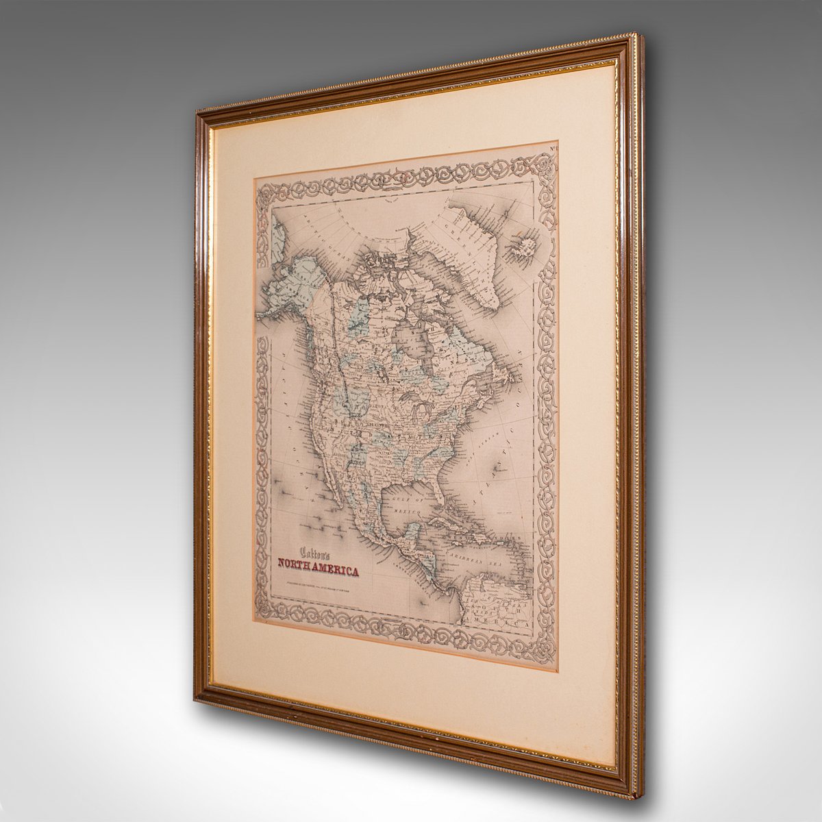 Antique Victorian North America Map for sale at Pamono
