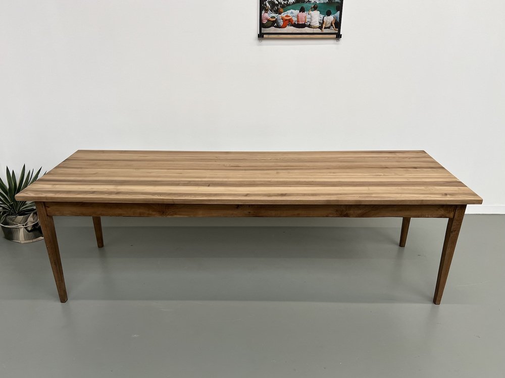 Ash Table with Spindle Legs in Beech and Ash, 1960s for sale at Pamono