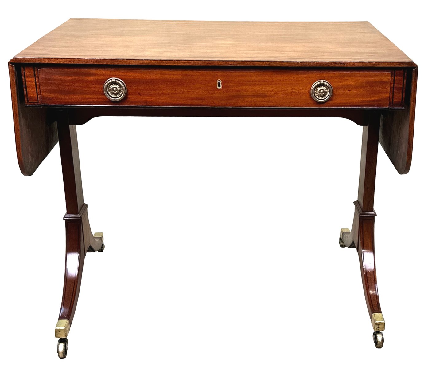 Small Georgian Mahogany Sofa Table, 1800s for sale at Pamono