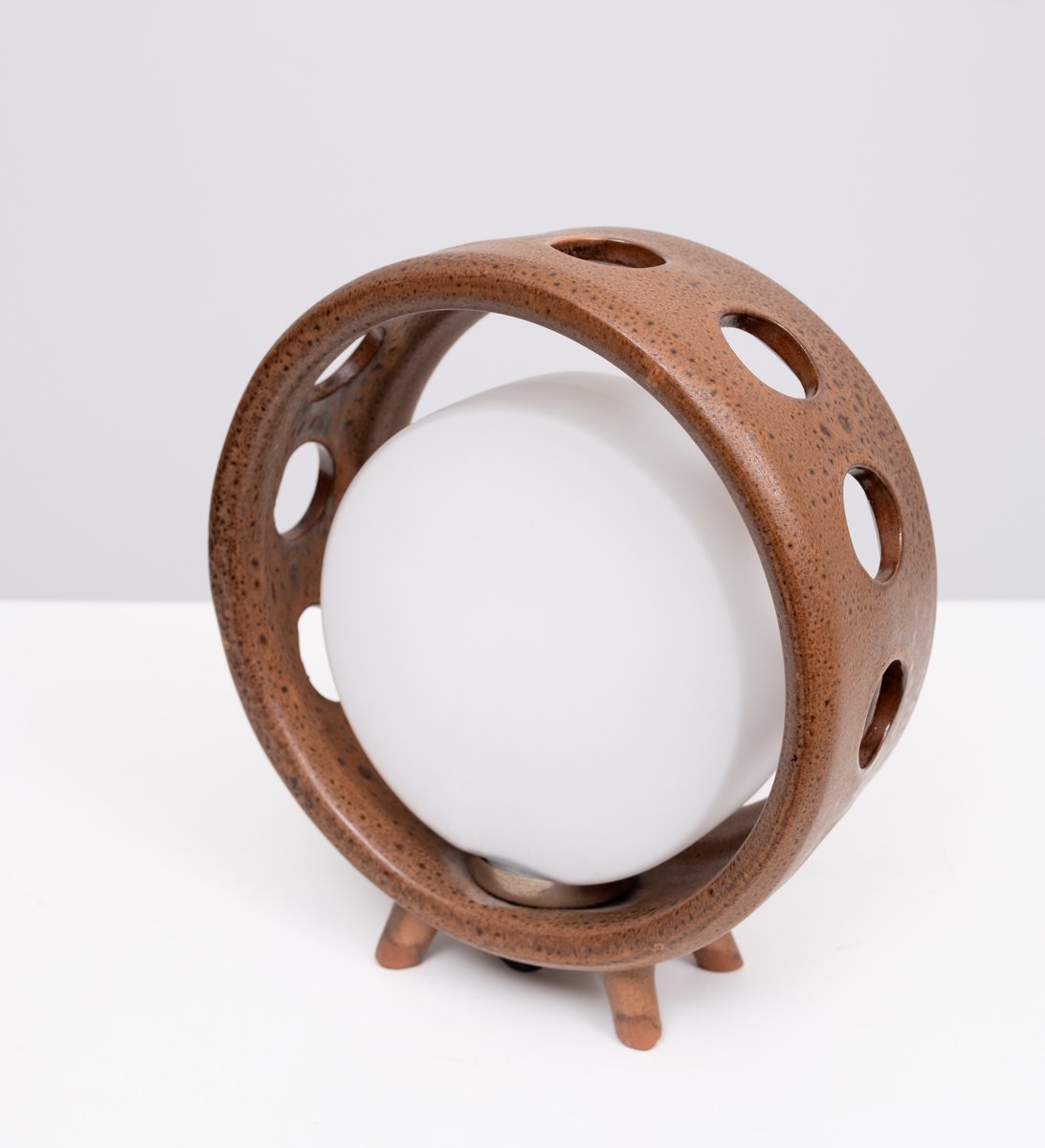 Round Ceramic Table Lamp, Germany, 1960s for sale at Pamono