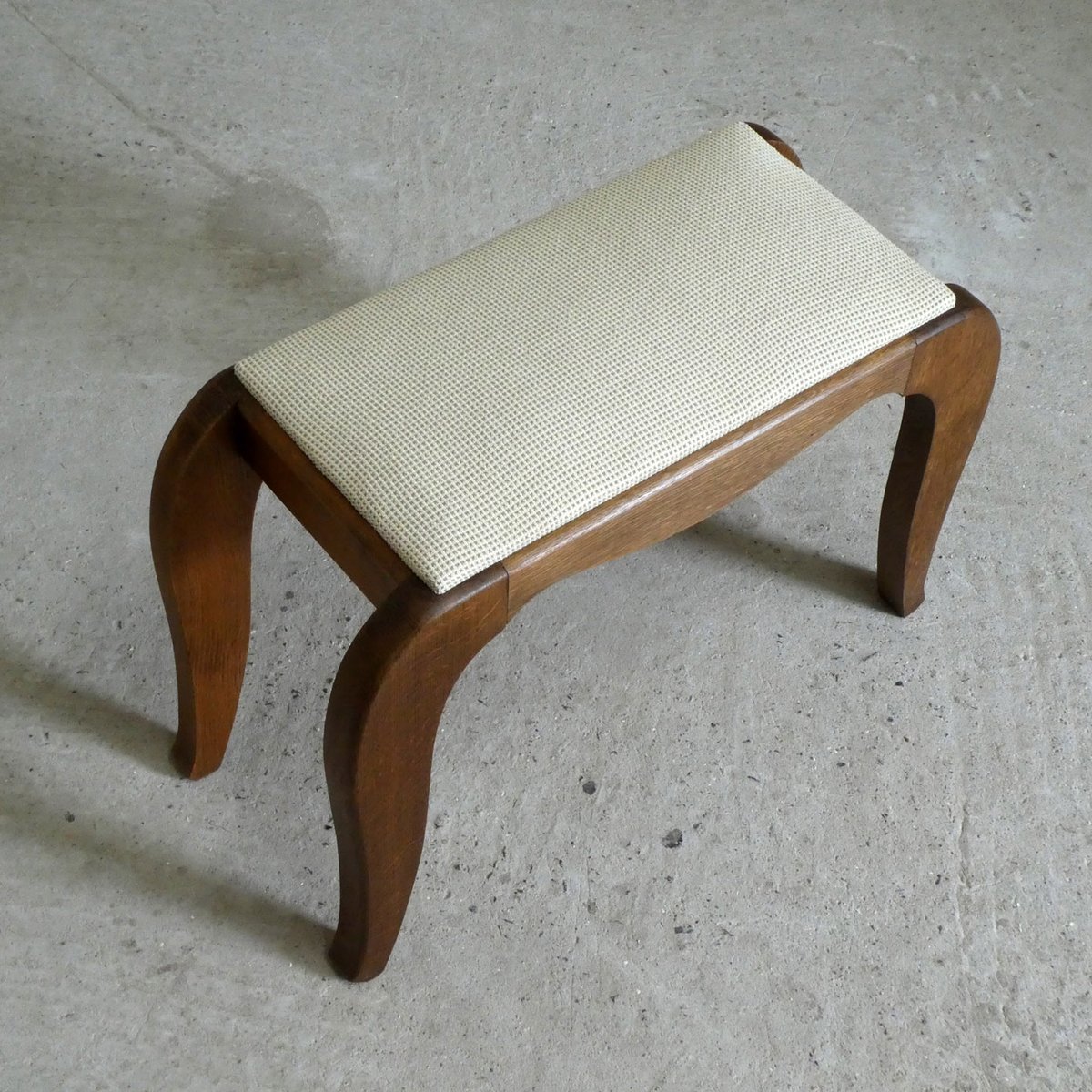 Vintage Oak Stool, 1950 for sale at Pamono