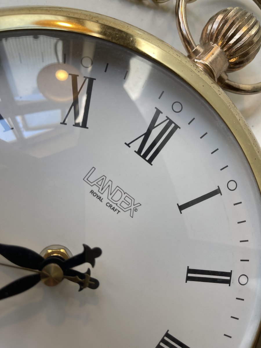Vintage Pocket Watch Wall Clock from Landex, Japan, 1970s for sale at ...