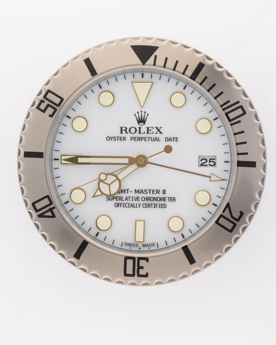 Silver, White & Black Oyster Perpetual GMT-Master Ii with Gold Hands ...