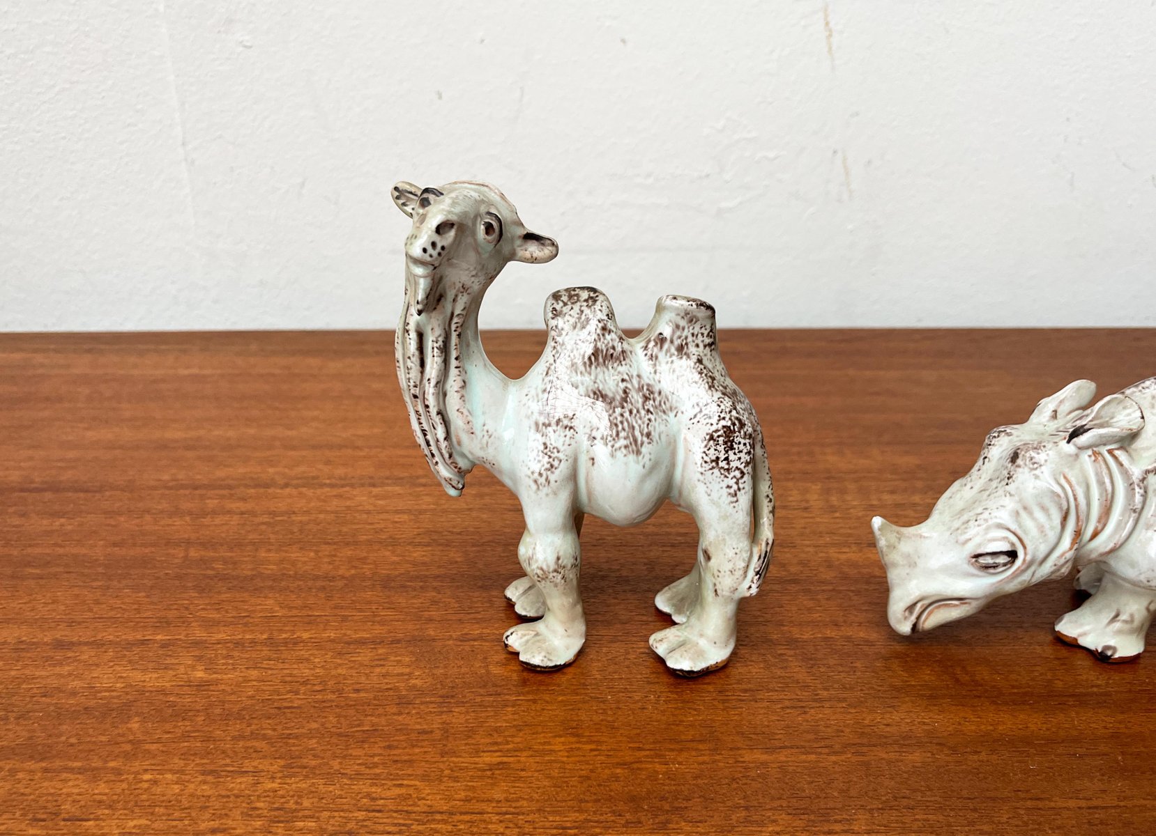 German Studio Pottery Camel and Rhino Figures from Hamelner Töpferei ...