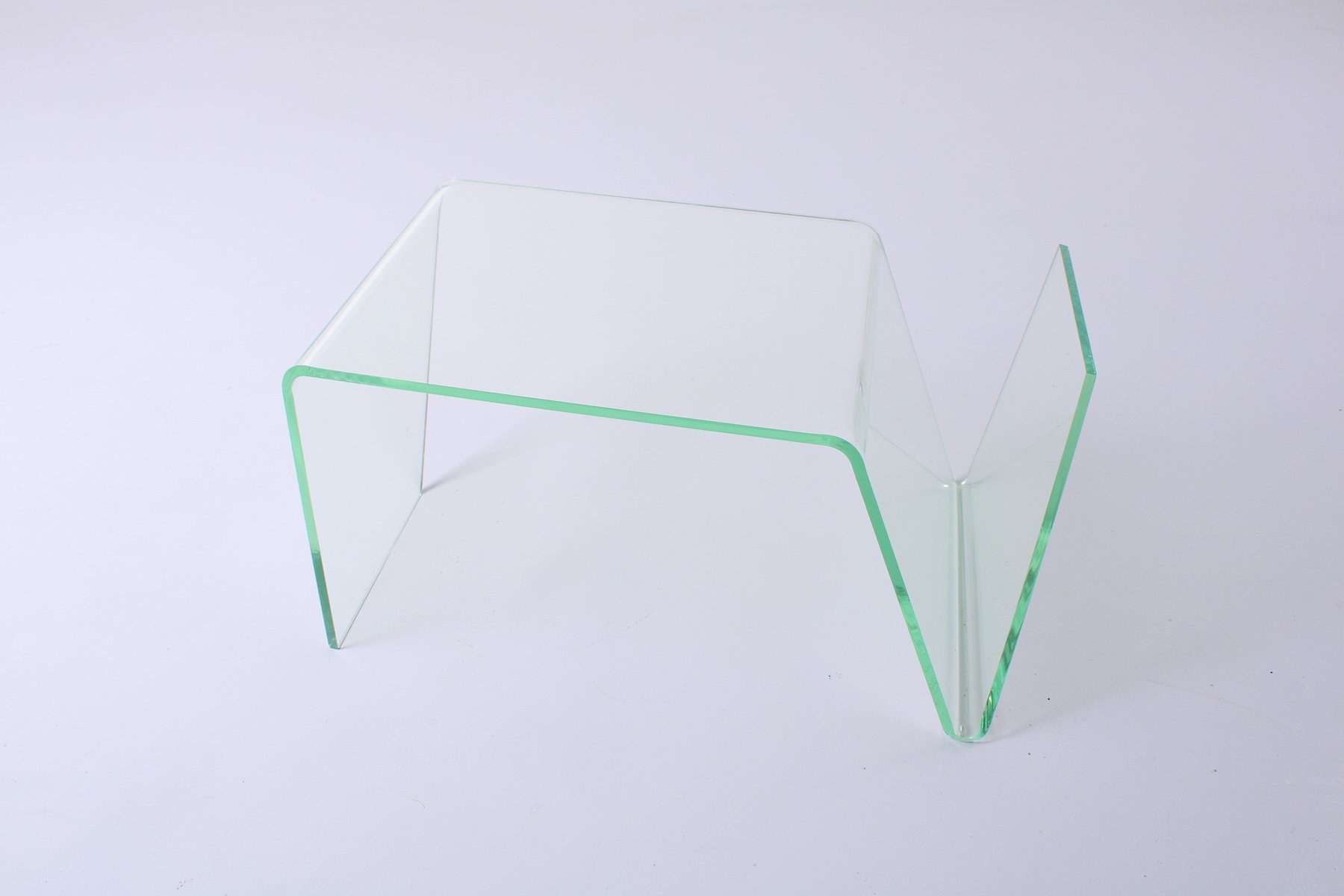 Transparent Acrylic Glass Magazine Table by Michel Dumas for Roche ...
