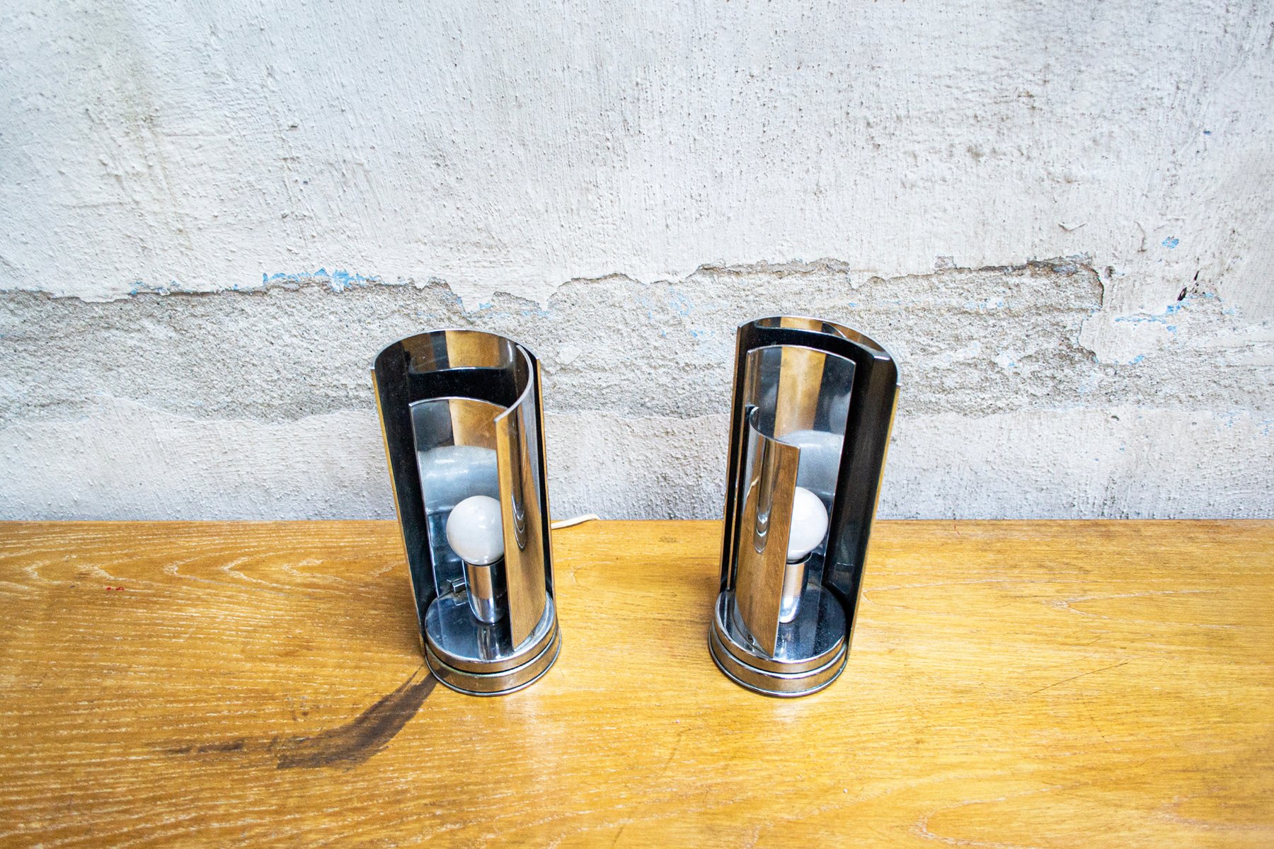 Model 447 Aluminum Table Lamps from Selenova, 1970s, Set of 2 for sale ...