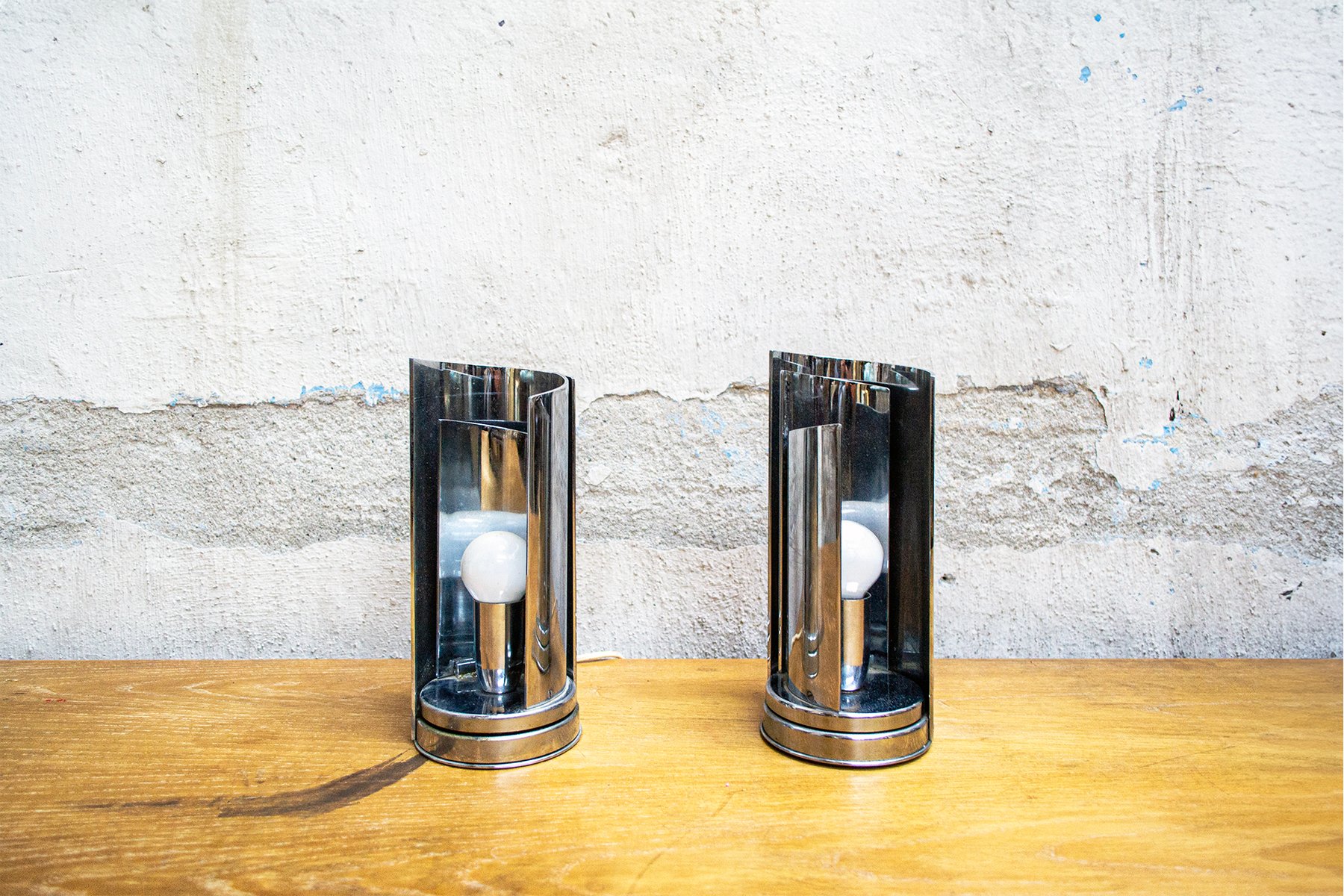 Model 447 Aluminum Table Lamps from Selenova, 1970s, Set of 2 for sale ...