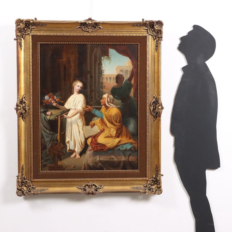 Italian Artist, Genre Scene, Oil on Canvas, 1876 for sale at Pamono