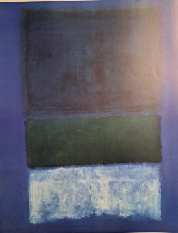 Mark Rothko, White and Greens in Blue, 1998, Poster for sale at Pamono