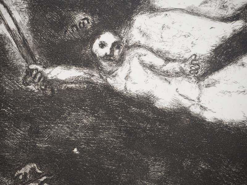 Marc Chagall, The Passover Meal, Original Engraving for sale at Pamono