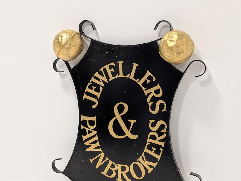 Antique Jewellers and Pawnbrokers Sign for sale at Pamono