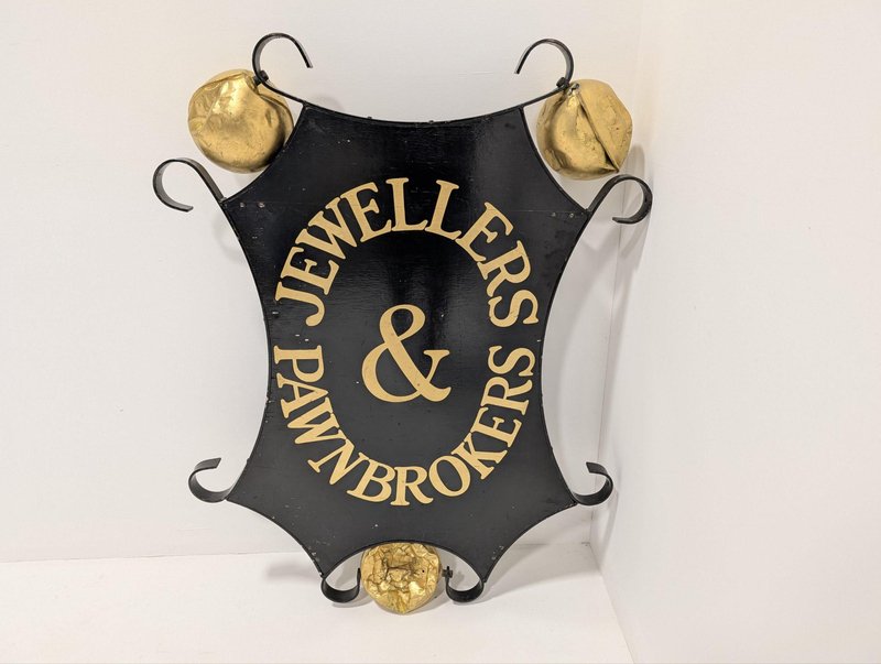 Antique Jewellers and Pawnbrokers Sign for sale at Pamono